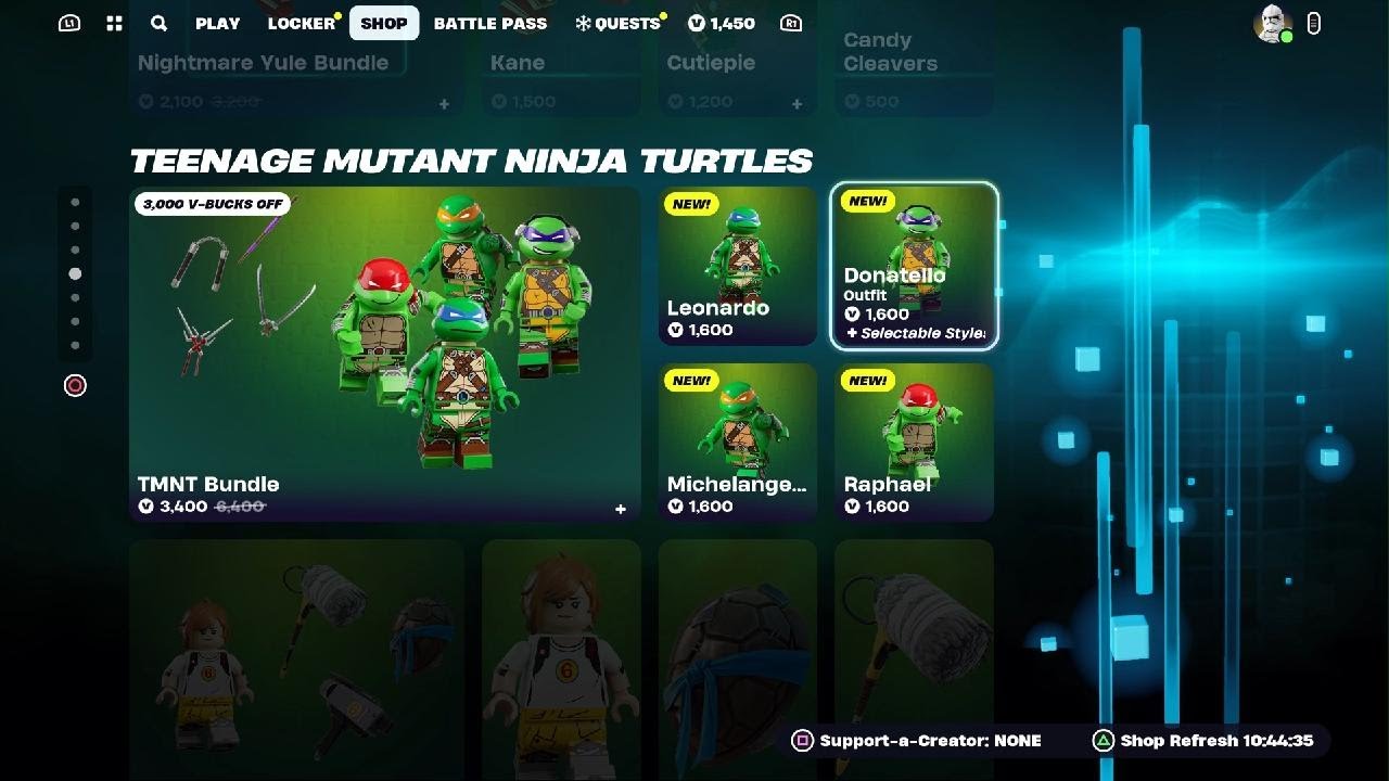 Im 200 Vbucks OFF 😭💯TMNT LEGO ITEM SHOP (TMNT Lego Item Shops) - YouTube