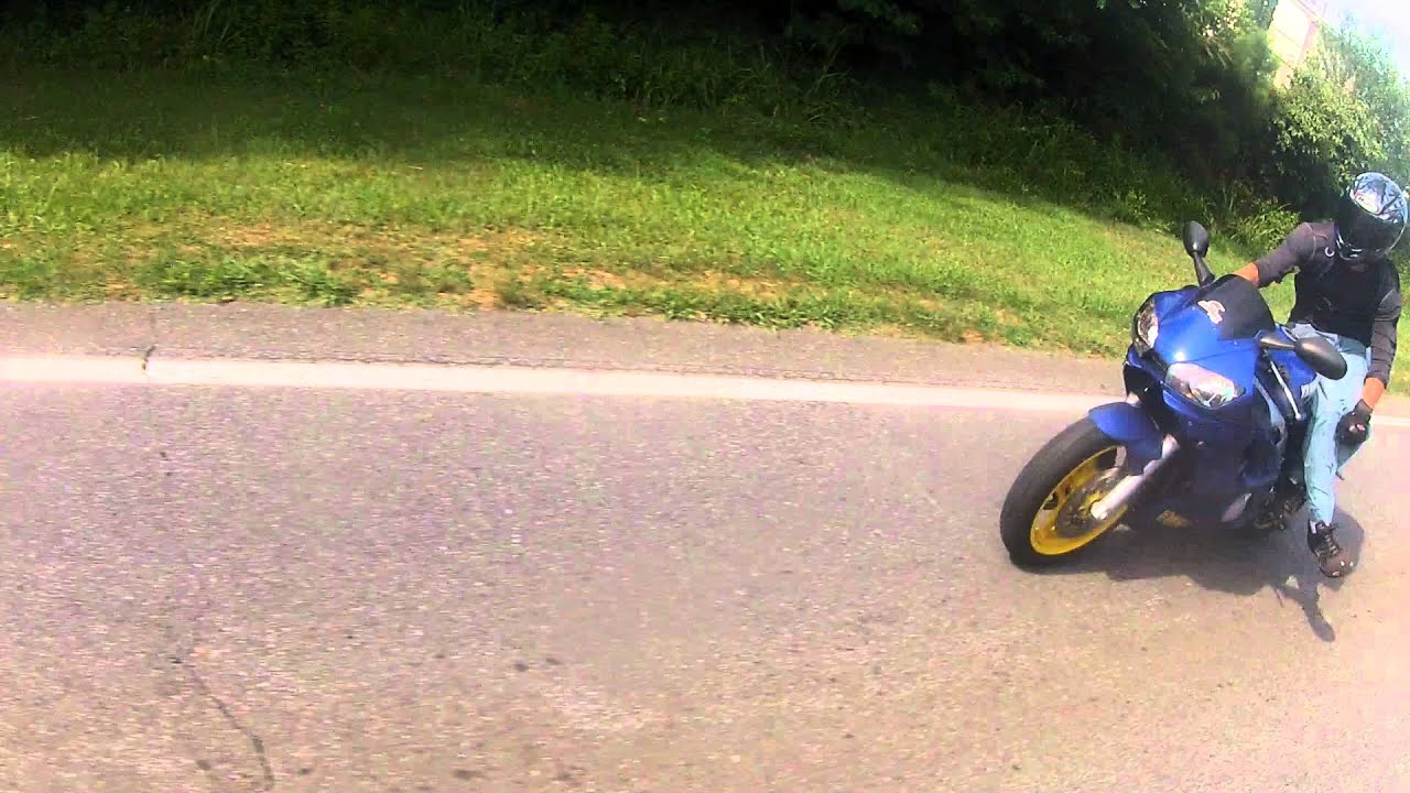 Setting Sideways On Motorcycle - YouTube