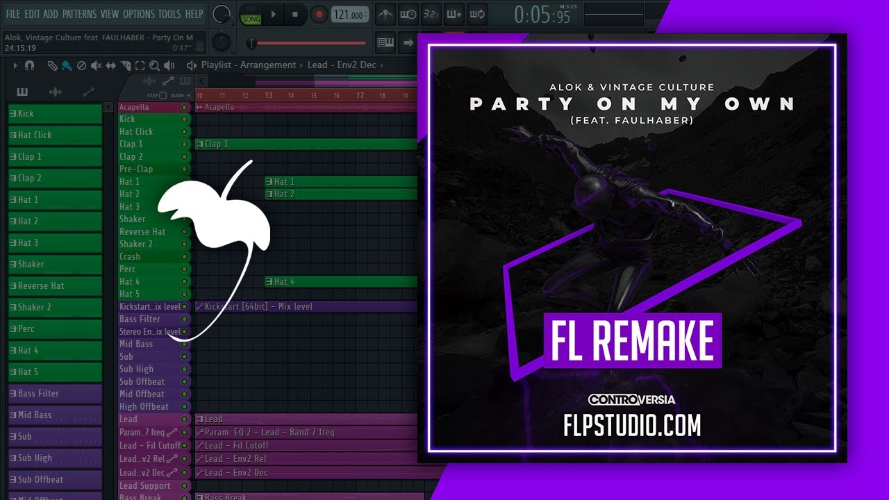 Alok, Vintage Culture ft FAULHABER - Party on my own (FL Studio ...