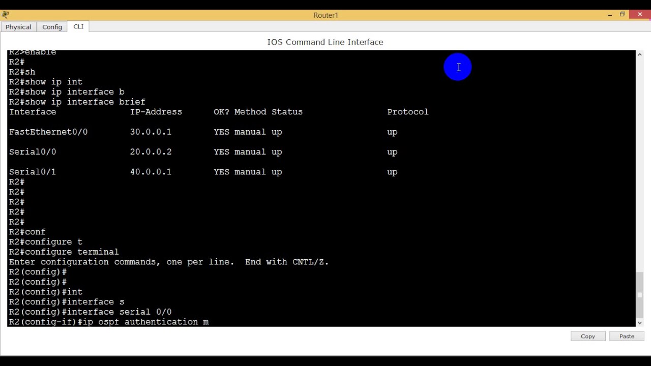 How To Configure Ospf Authentication On Cisco Router Video 3 Ospf