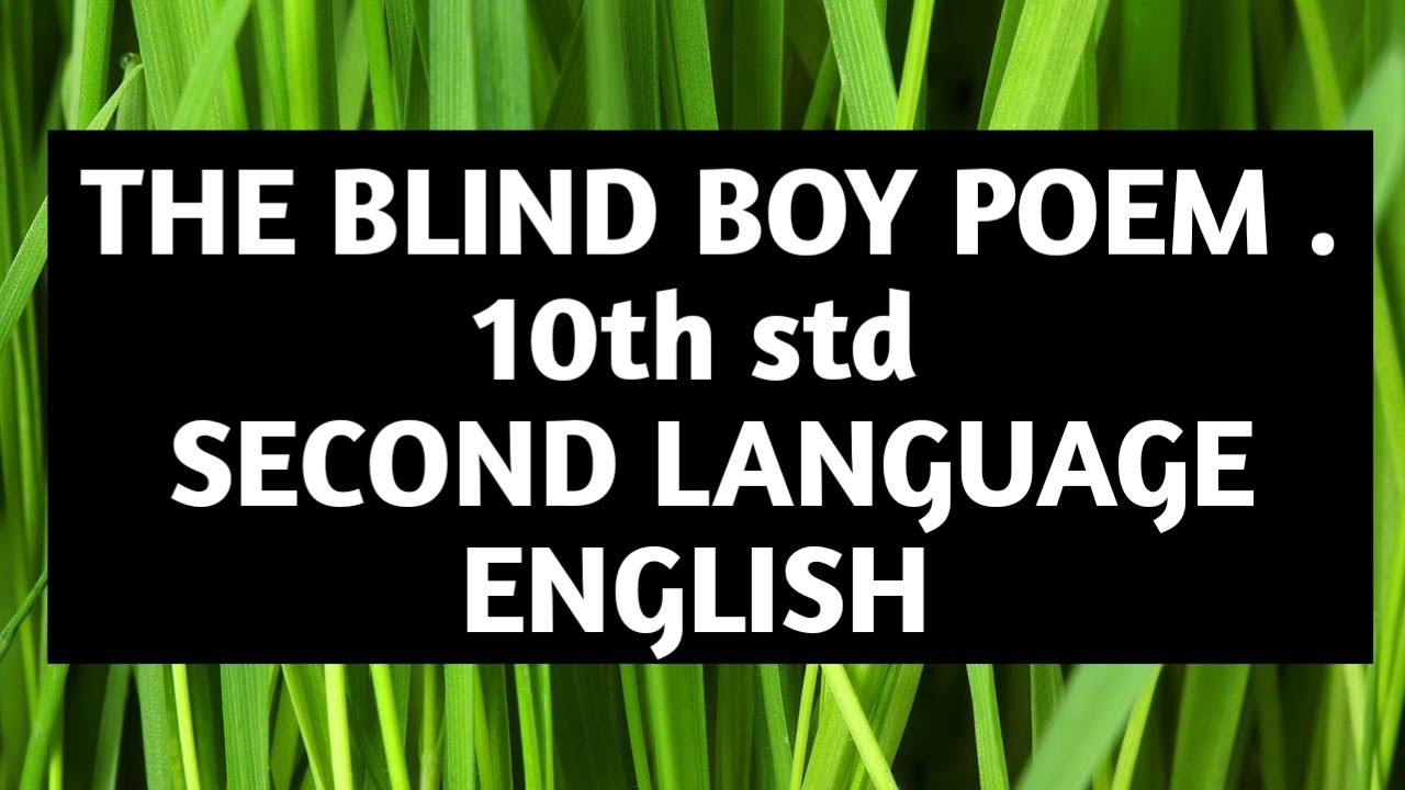 The Blind Boy poem - YouTube