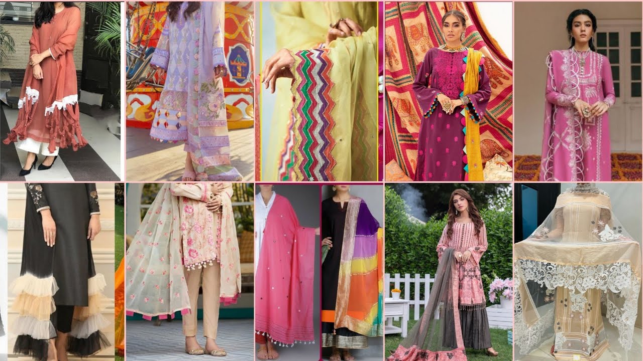 Duptta designs 2023 | latest dupta designs with lace| duptay k designs ...