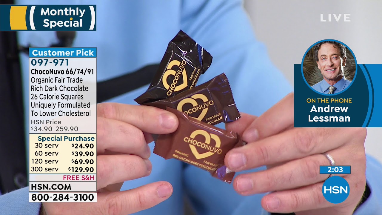 ChocoNuvo 66% Cacao Dark Chocolate 30 Servings - YouTube