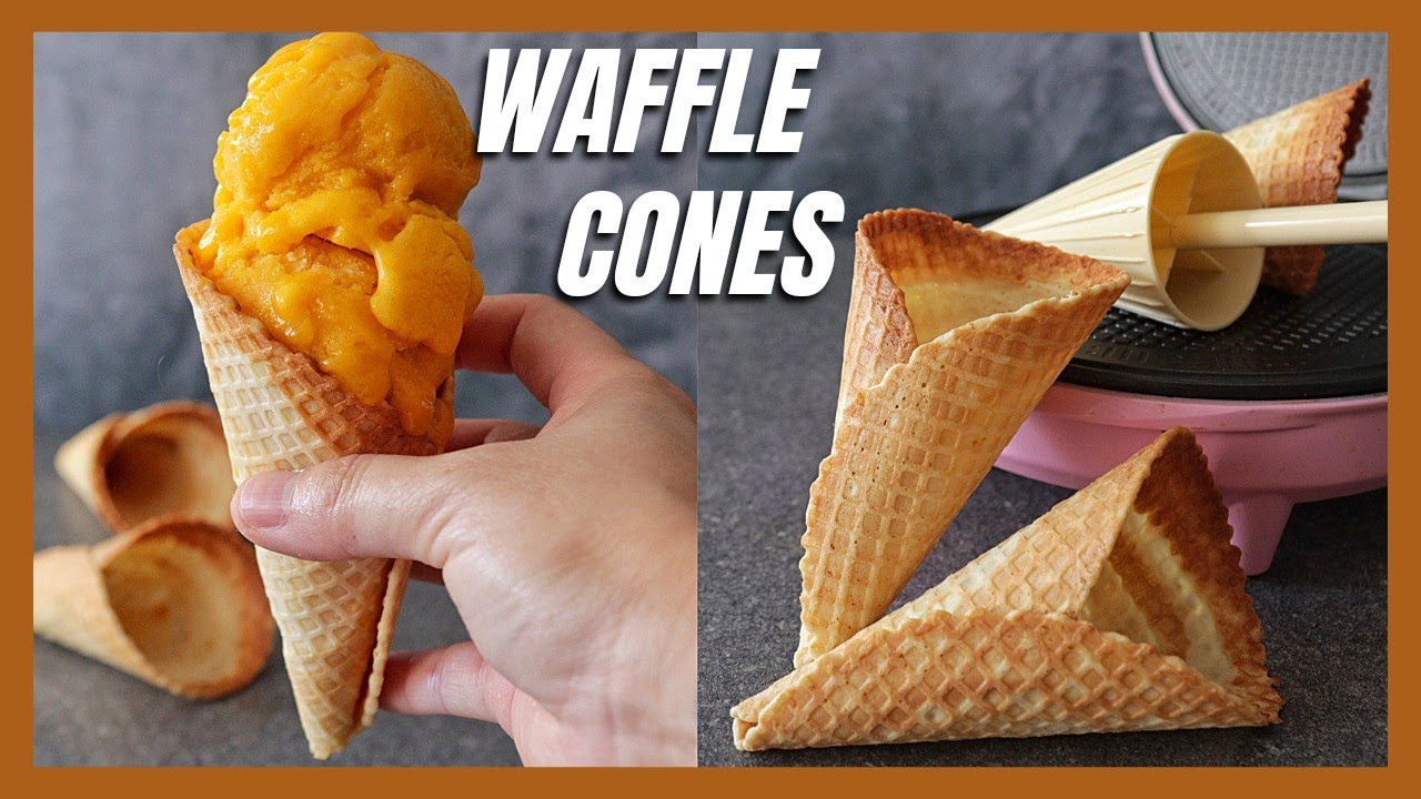 วาฟเฟิลโคน สูตรทำขาย แป้งหอม กรอบ นานเป็นเดือน!! | Best Waffle Cones ...