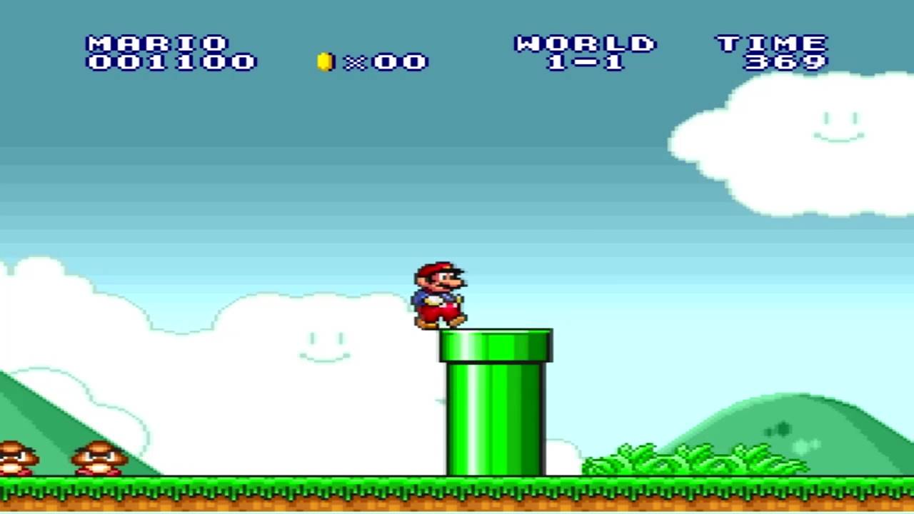 Super Mario Bros (SNES) Level 1-1 - YouTube