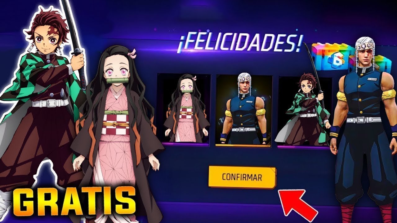 ESTA SEMANA NUEVA SKIN GRATIS DEMON SLAYER REGRESA FREE FIRE ...