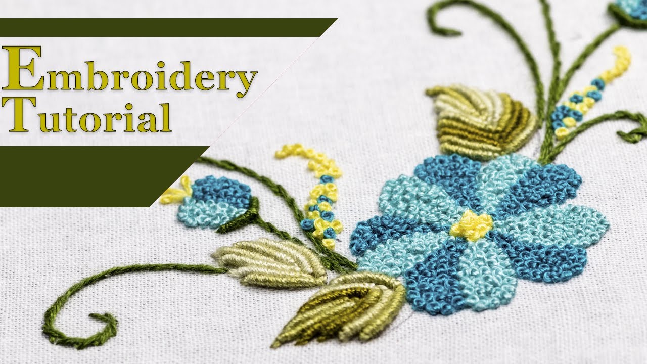 French Knot Flower : Hand Embroidery Tutorial (new) - YouTube