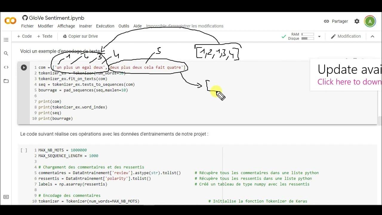 Formation au deep learning avec Python (Keras / Tensorflow) - Traitement du langage avec GloVe ...