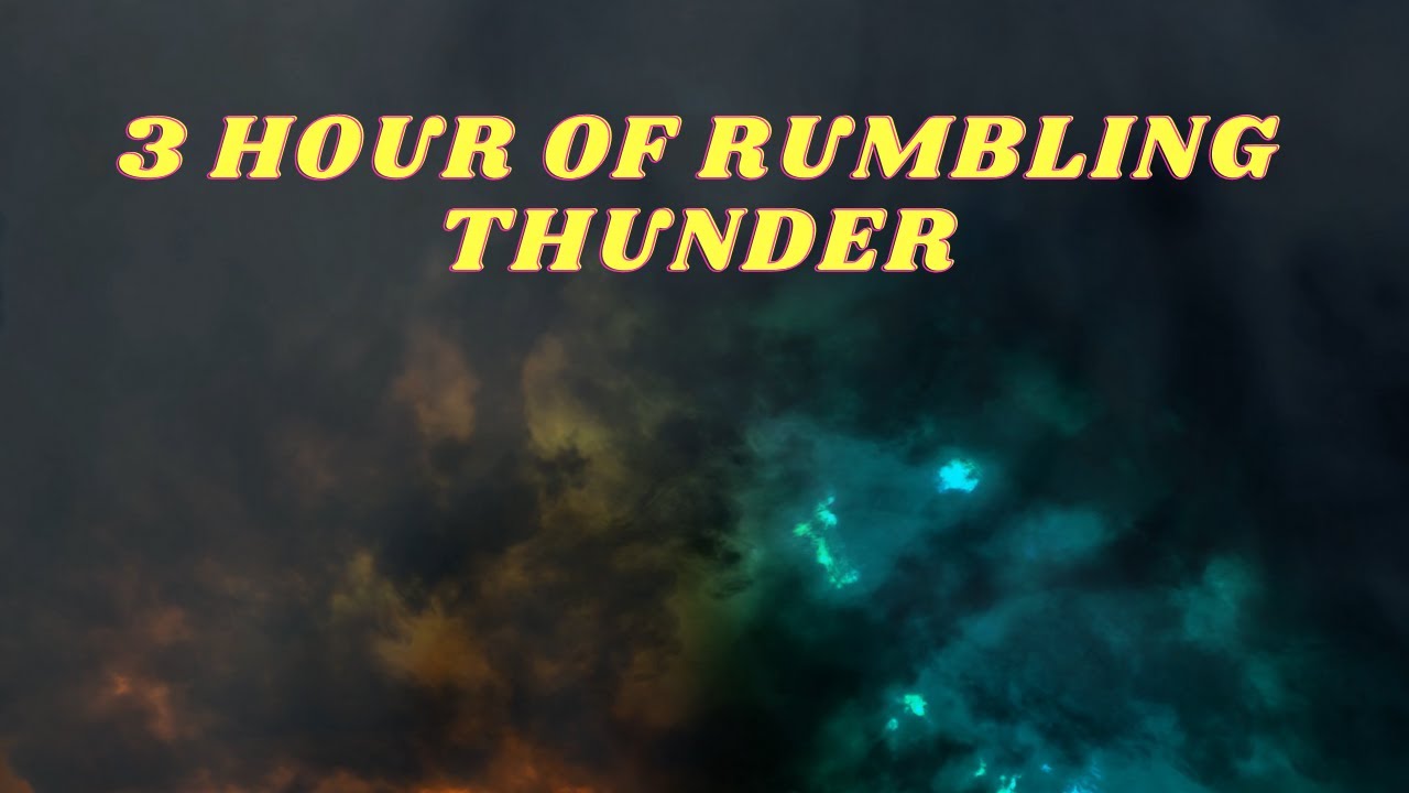 3 HOUR of RUMBLE THUNDER, with NIGHT RAIN, Rain Sounds to Sleep, Study ...
