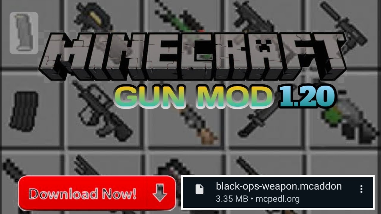 Gun mod for minecraft pe/ gun mod 1.20 - YouTube