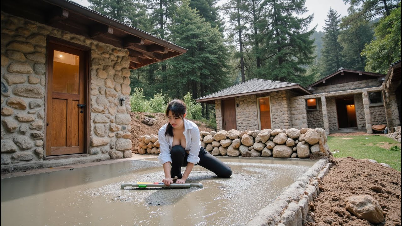 Build Stone House, Stone Kitchen, Stone Outbuildings - Alone in 1 Year ...