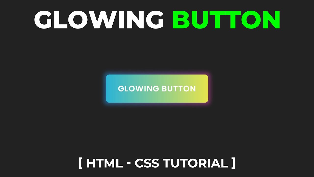 Glowing Button Using Html And Css Youtube