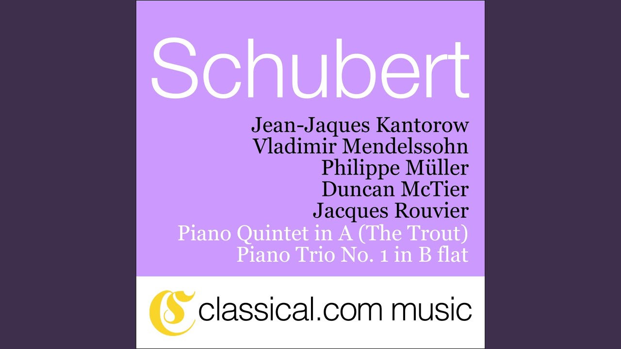 Piano Trio No. 1 in B flat, D. 898 / Op. 99 - Allegro moderato ...