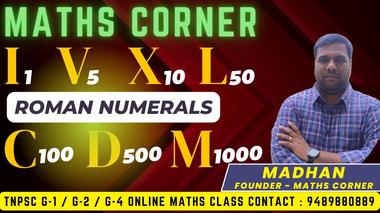 Roman Numeral Full Concept | Online Class | @MathsCorner | mc - YouTube