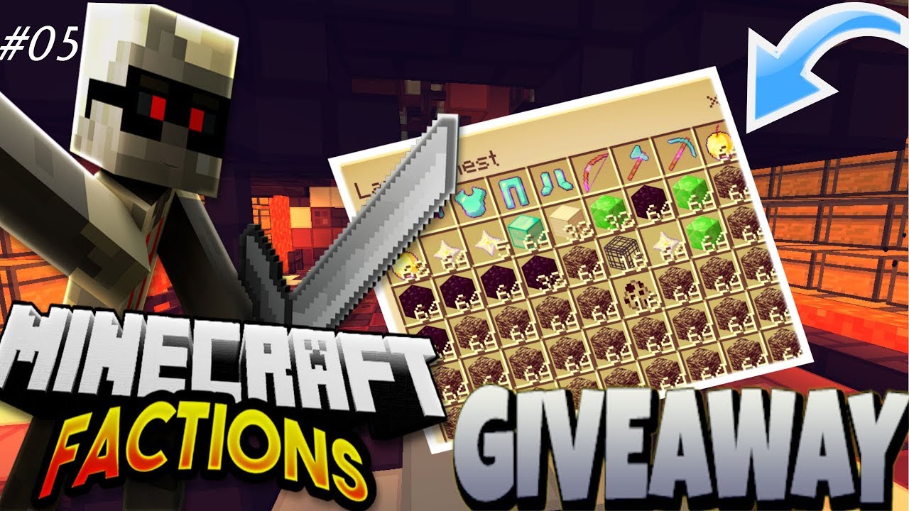 THE BIGGEST GIVEAWAY EVER! |Minecraft PE FACTIONS Server Let's Play #5 ...