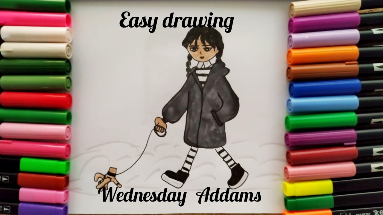 how to draw wednesday / wednesday netflix / wednesday Addams / easy ...