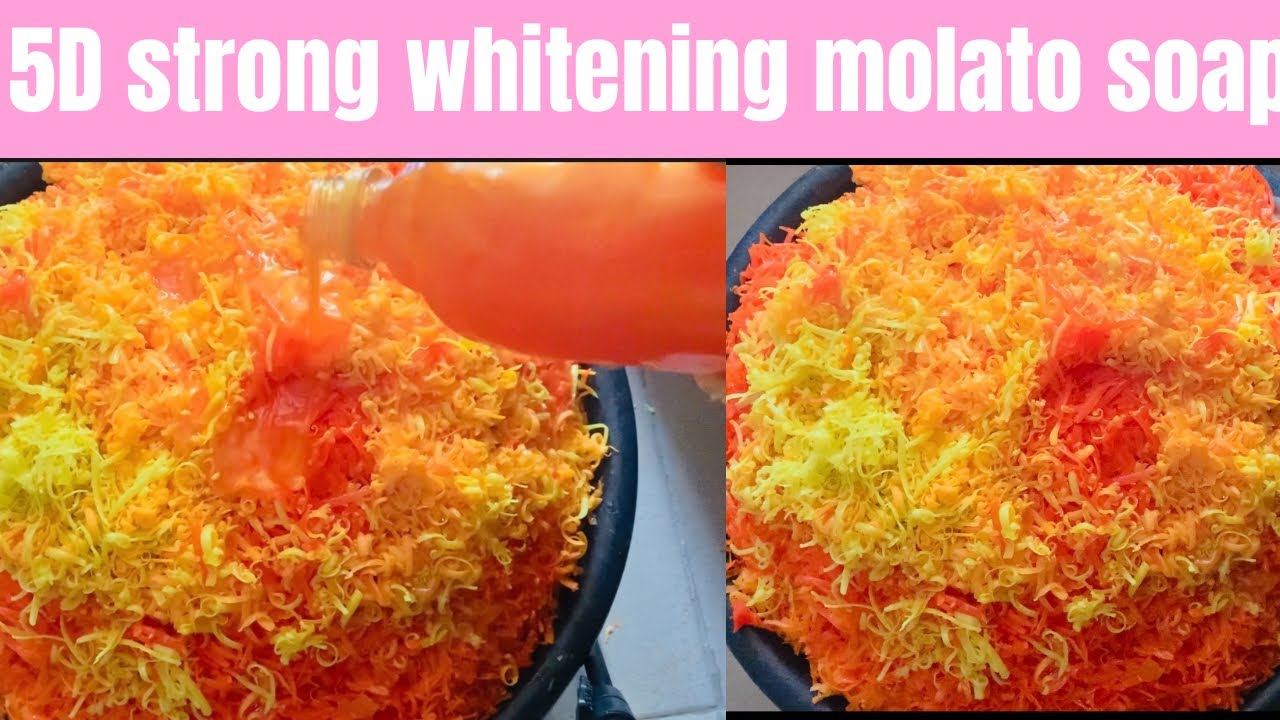 How to make 5D strong whitening molato soap #for sell - YouTube