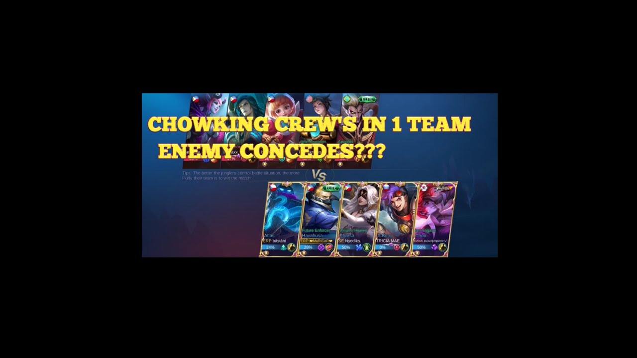Chowking Crew's @1 team | Enemy Auto Surrender?? - YouTube
