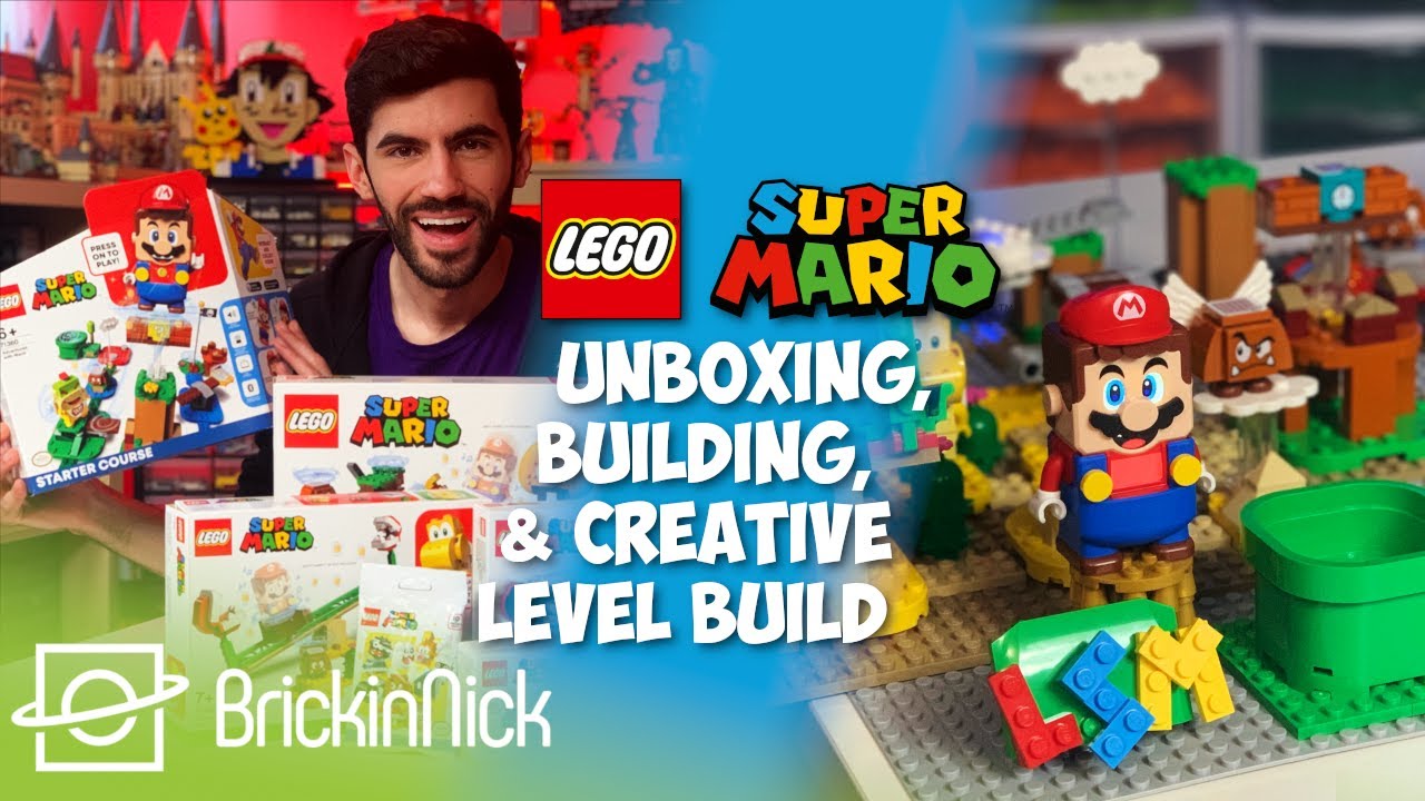 New LEGO Super Mario Set Unboxing, Review & Creative Level Building ...
