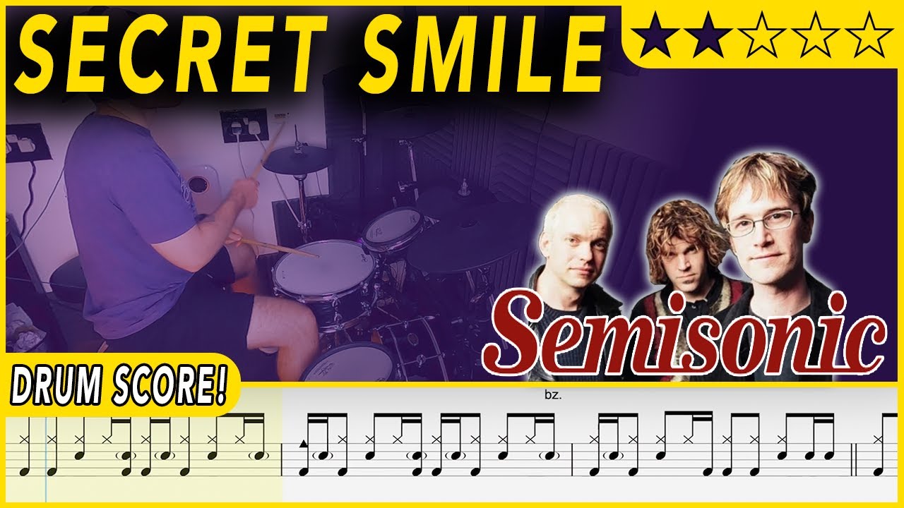 Secret Smile - Semisonic | DRUM SCORE Sheet Music Play-Along ...
