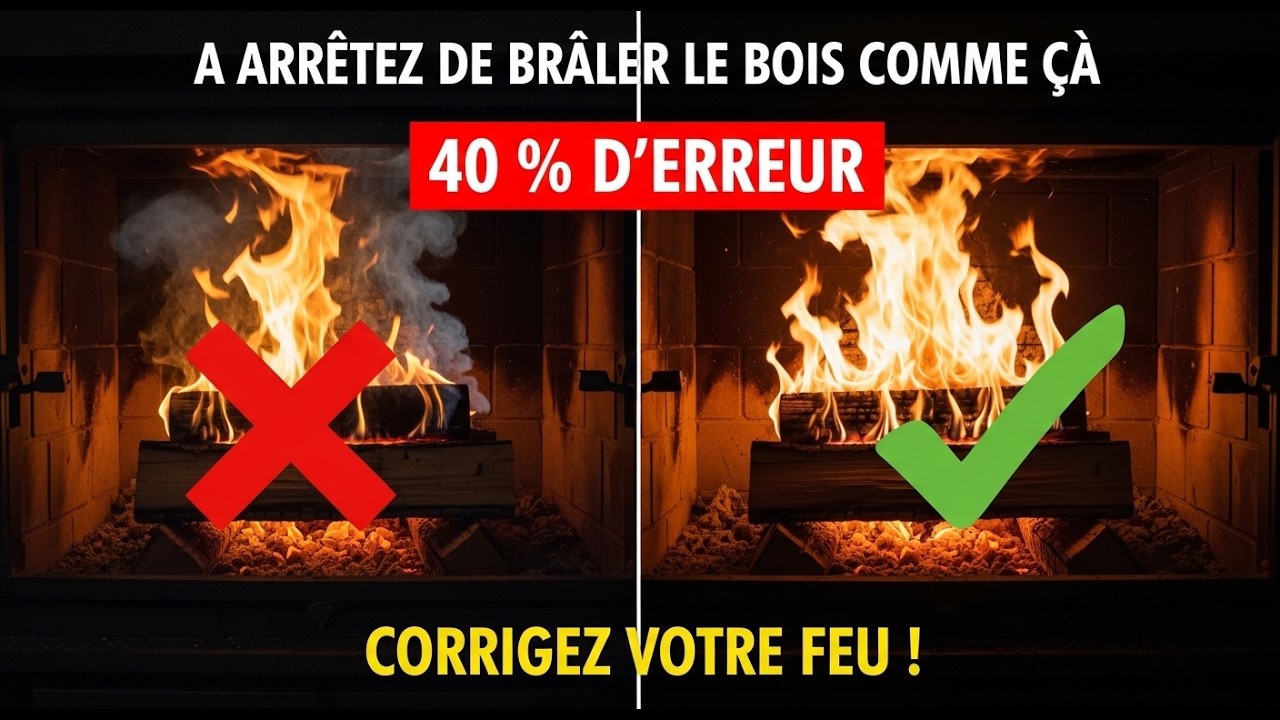 Poêle à bois | Arrêtez de brûler le bois comme ça ! (Vous gaspillez 40 ...