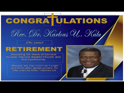 Rev Karlous Kalu Retirement November 12, 2023 - YouTube
