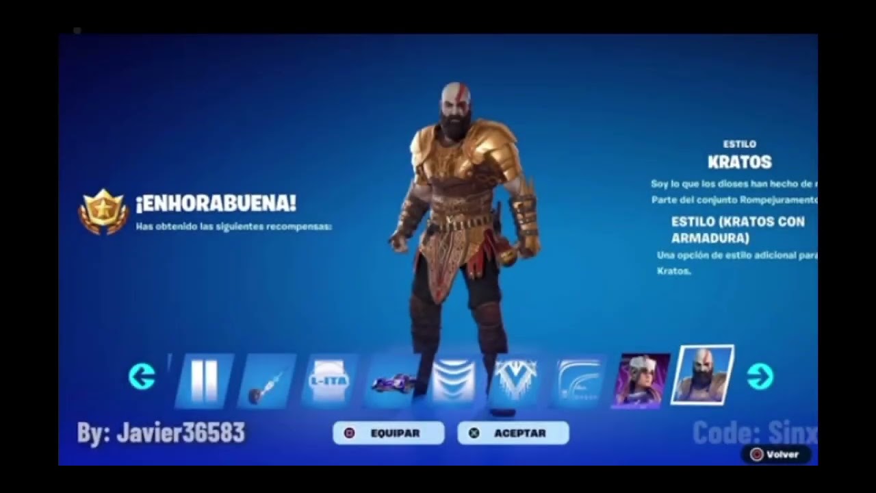 fortnite x god of war update. image credit @SinX6 - YouTube