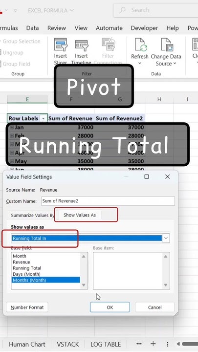 Running Total in Pivot automatically Excel working tutorial #excelpivot #pivot_table - YouTube