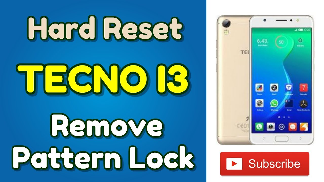 Hard Reset Tecno I3 | Remove Pattern Lock | Hindi - हिंदी - YouTube