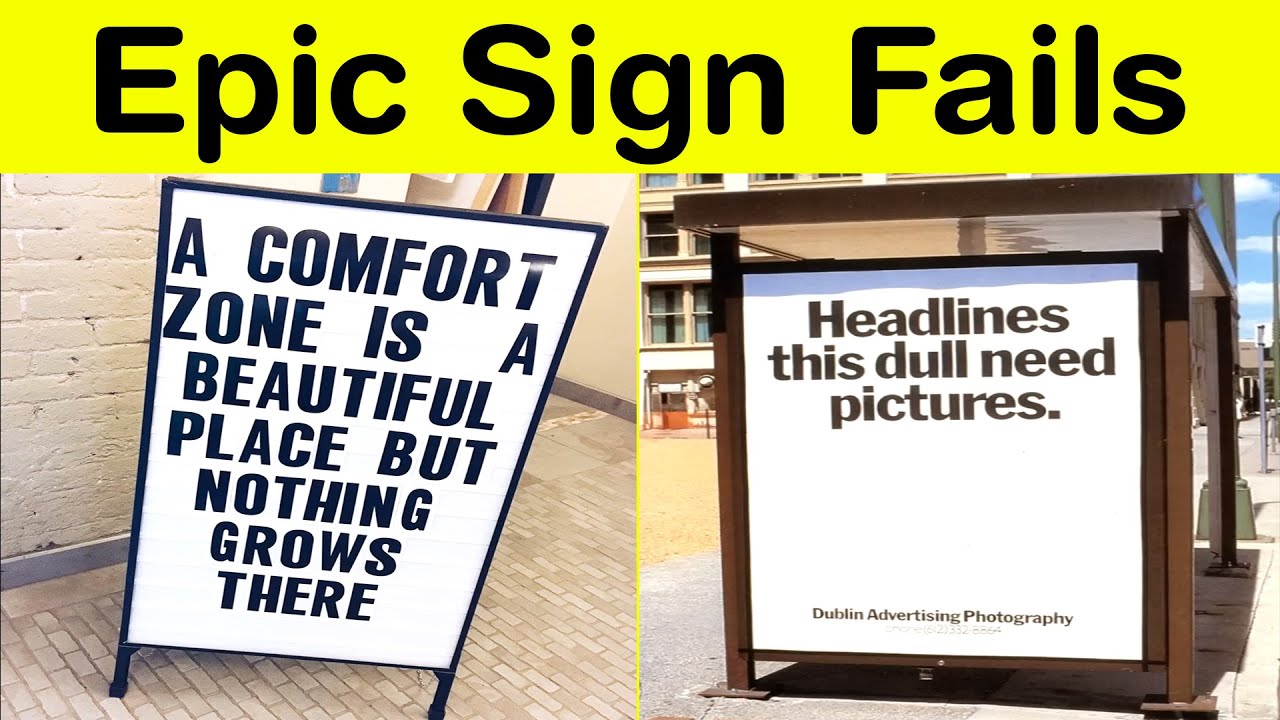 Epic Sign Fails That Will Leave You Crying with Laughter || Happy Panda ...