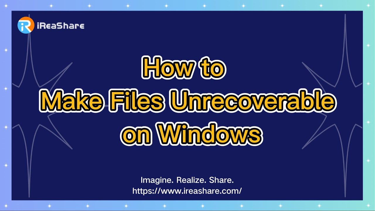 How to Make Files Unrecoverable on Windows Computer - YouTube