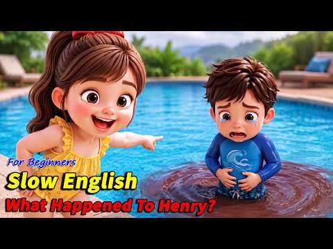 Henry Couldn't Stop Crying... What Happened to the Swimming Pool?! 😭😱 | Slow English Listening (A2)