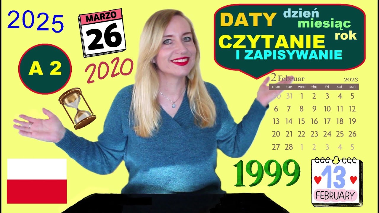 LEARN POLISH (A2): HOW TO READ DATES/ DATY - CZYTANIE I ZAPISYWANIE ...