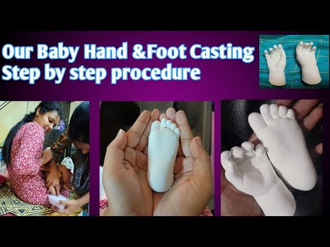 Our Baby Hand & Foot casting || Step By Step Procedure || How to make ...