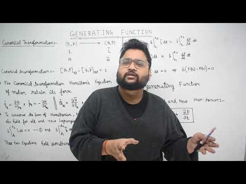 GENERATING FUNCTION OF CANONICAL TRANSFORMATION || FOUR TYPE GENERATING FUNCTION || CSIR NET ...
