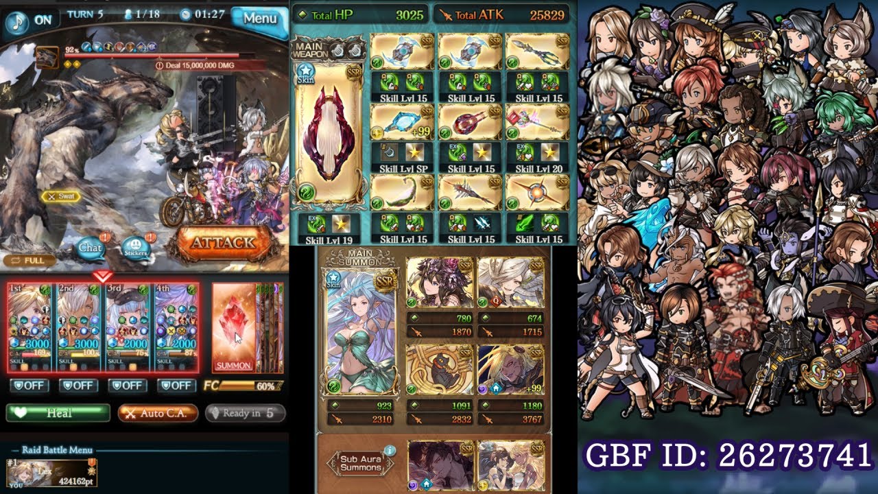 [GBF] Magna Wind Ougi Team vs Lv200 Galleon Raid Solo - YouTube