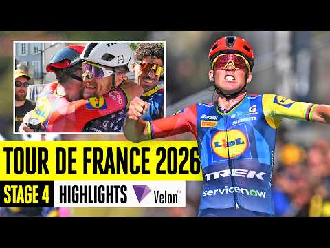 MIGHTY MADS PEDERSEN 🏆🤯 Tour de France 2026 Stage 4 Highlights
