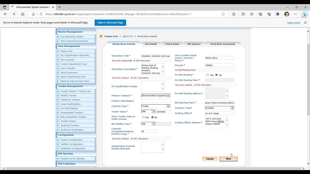 How to Create Tender in UP Govt. E-Tender Website | https://etender.up.nic.in | - YouTube