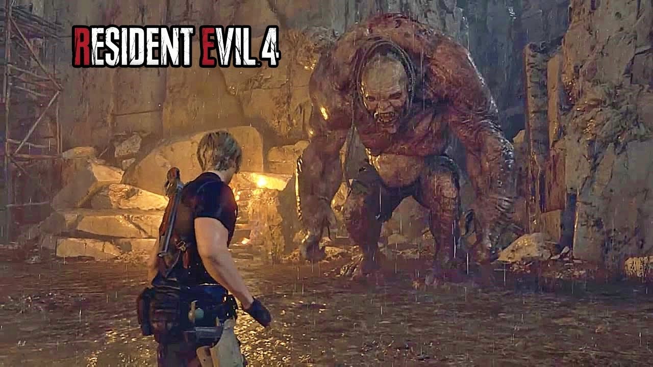 Resident Evil 4 Remake Walkthrough Gameplay Part 4 - Giant Monster Boss ...