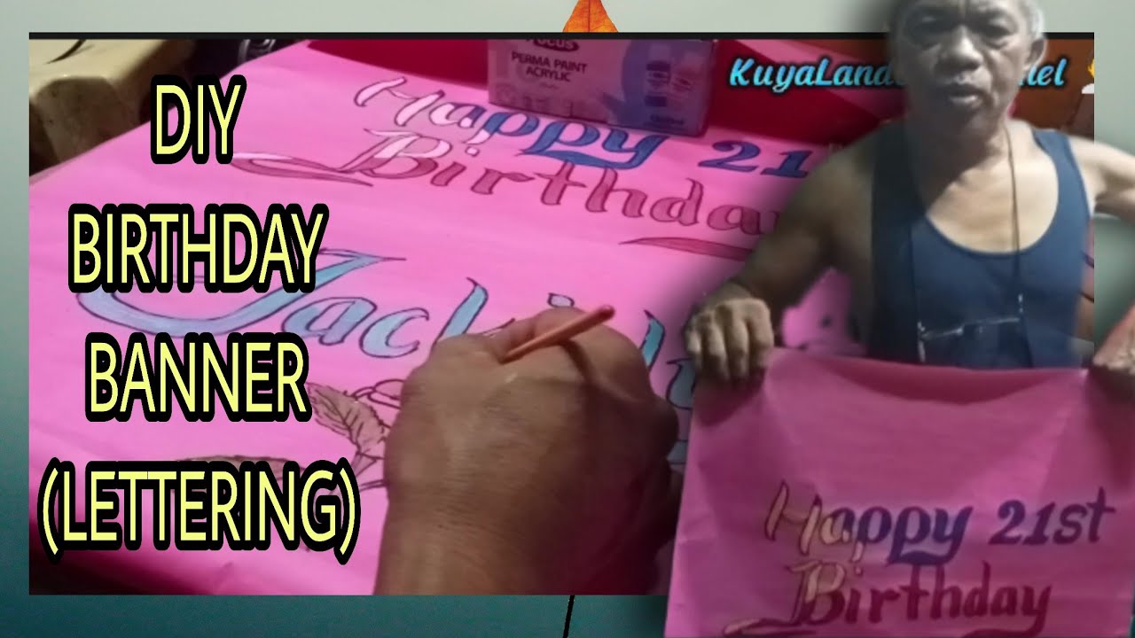 DIY BIRTHDAY BANNER/LETTERING #diyideas #tutorials - YouTube