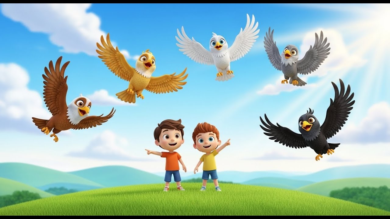 Five Little Eagles Swoop Swoop Swoop | Nursery Rhymes for Kids & Baby ...