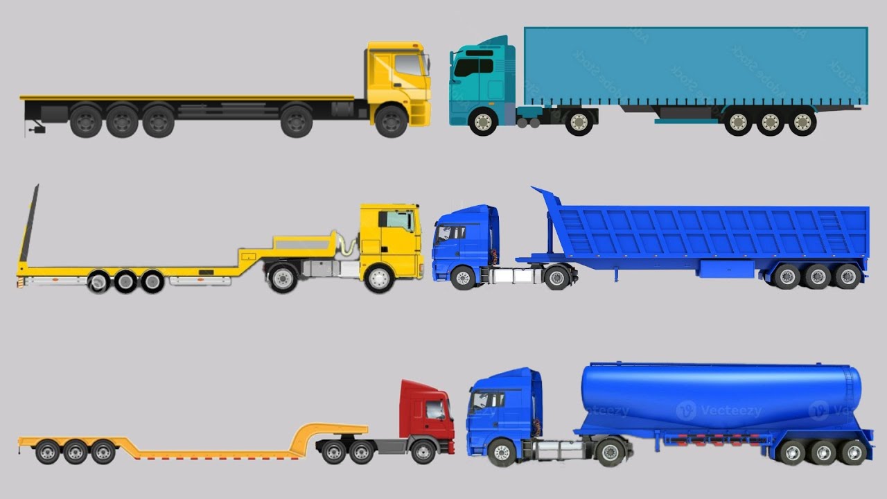 Jenis jenis karoseri truck trailer:flatbed trailer dry van stepdeck ...