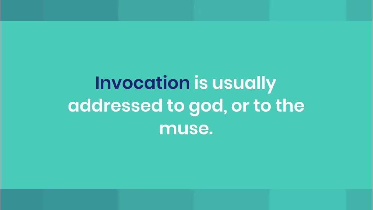 Invocation: Literary Terms in Simple English #LiteraryForms #glossary # ...