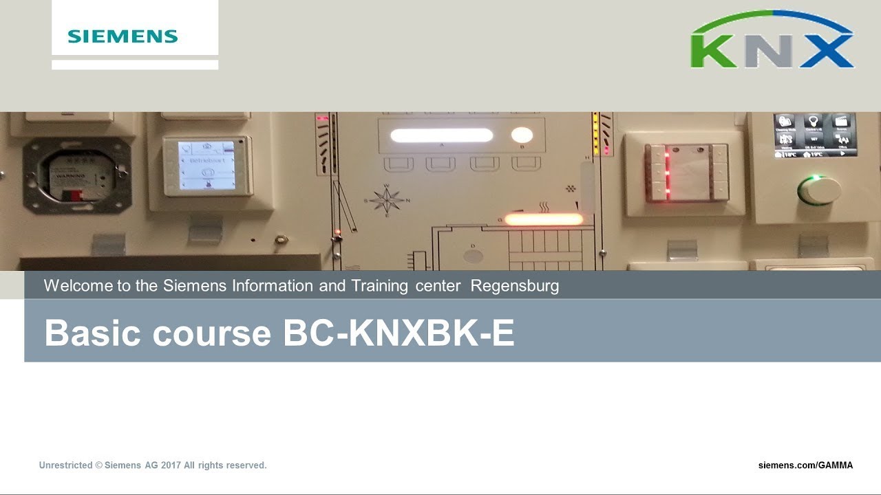 Siemens KNX Basic Course Chapter 1 "General Information" - YouTube