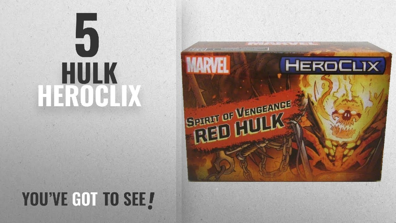 Top 10 Hulk Heroclix [2018]: 2017 SDCC Exclusive Red Hulk Spirit Of ...