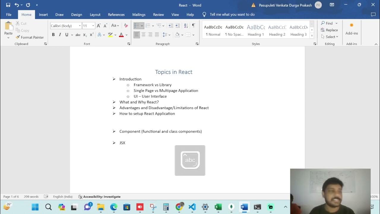 React Reacttutorial React Tutorial What Are Topic To Learn In React Youtube