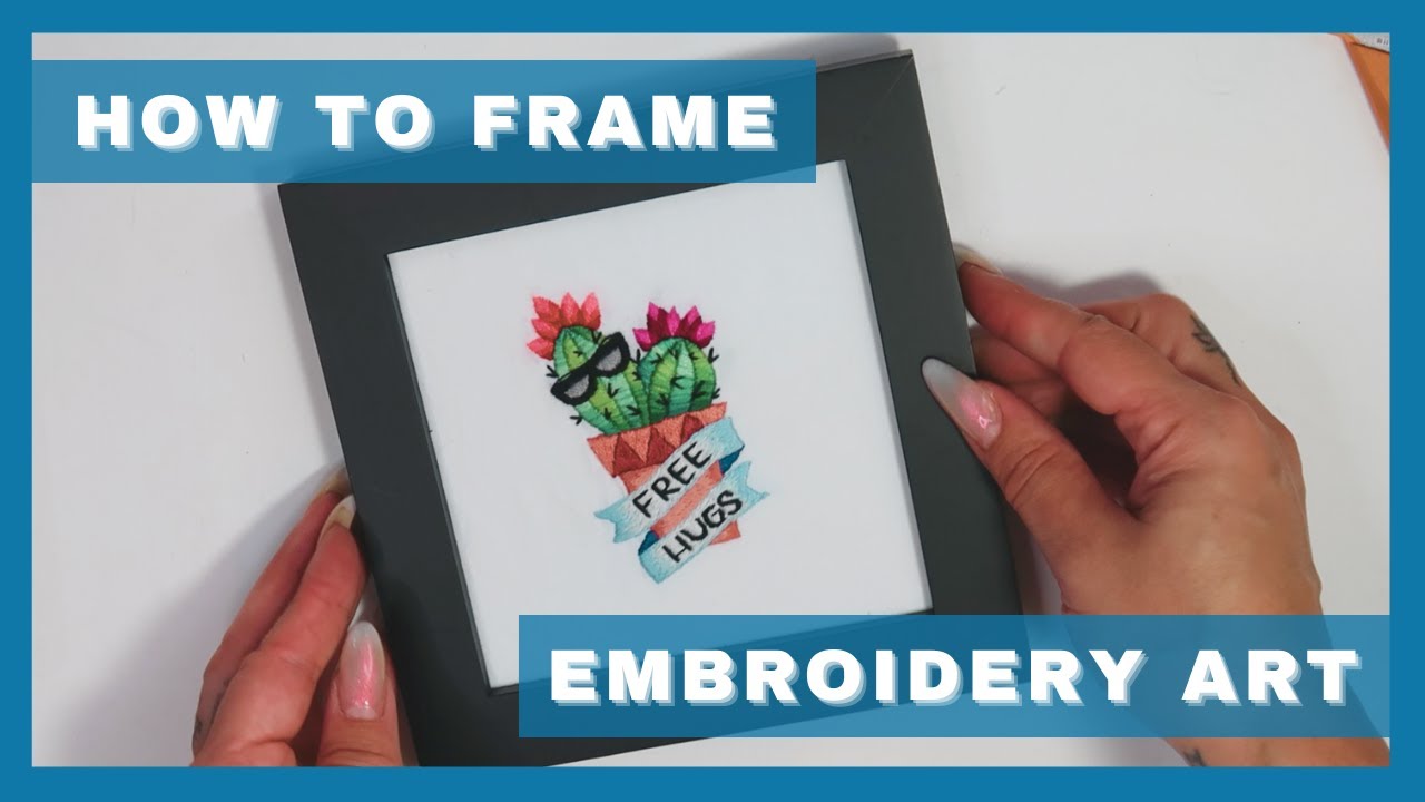 🧵HOW TO FRAME Embroidery Art 🖼 in 3 Easy Steps! Frame Cross Stitch and ...