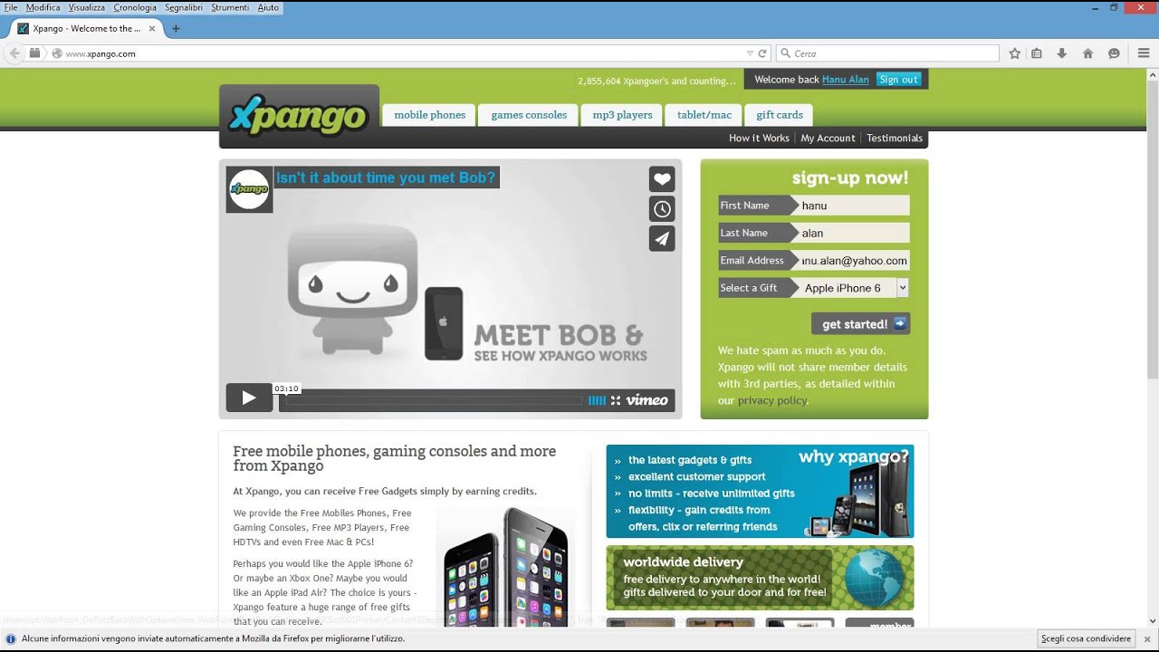 3° Tutorial:come guadagnare punti/crediti su xpango.com - YouTube