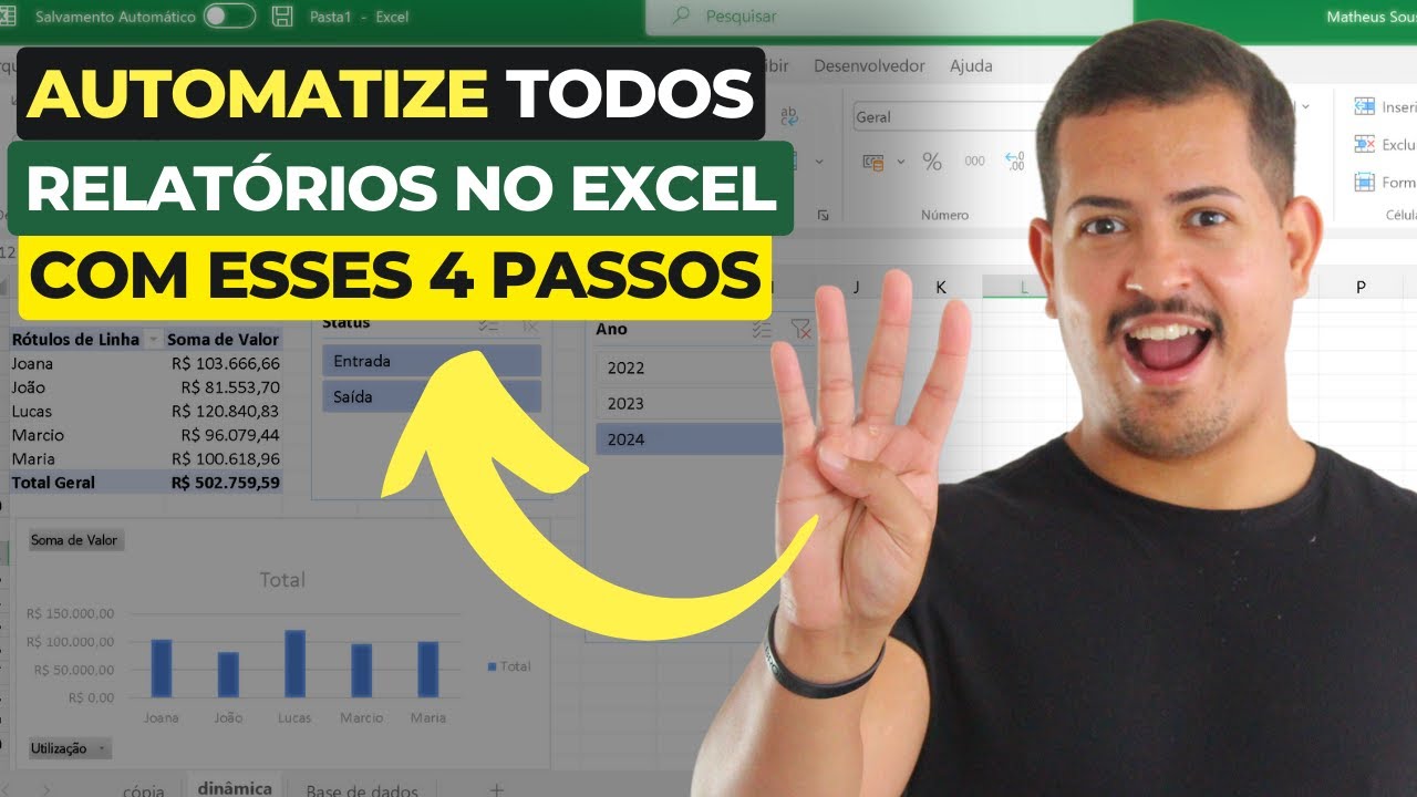 Como criar RELATÓRIO AUTOMÁTICO no Excel - YouTube