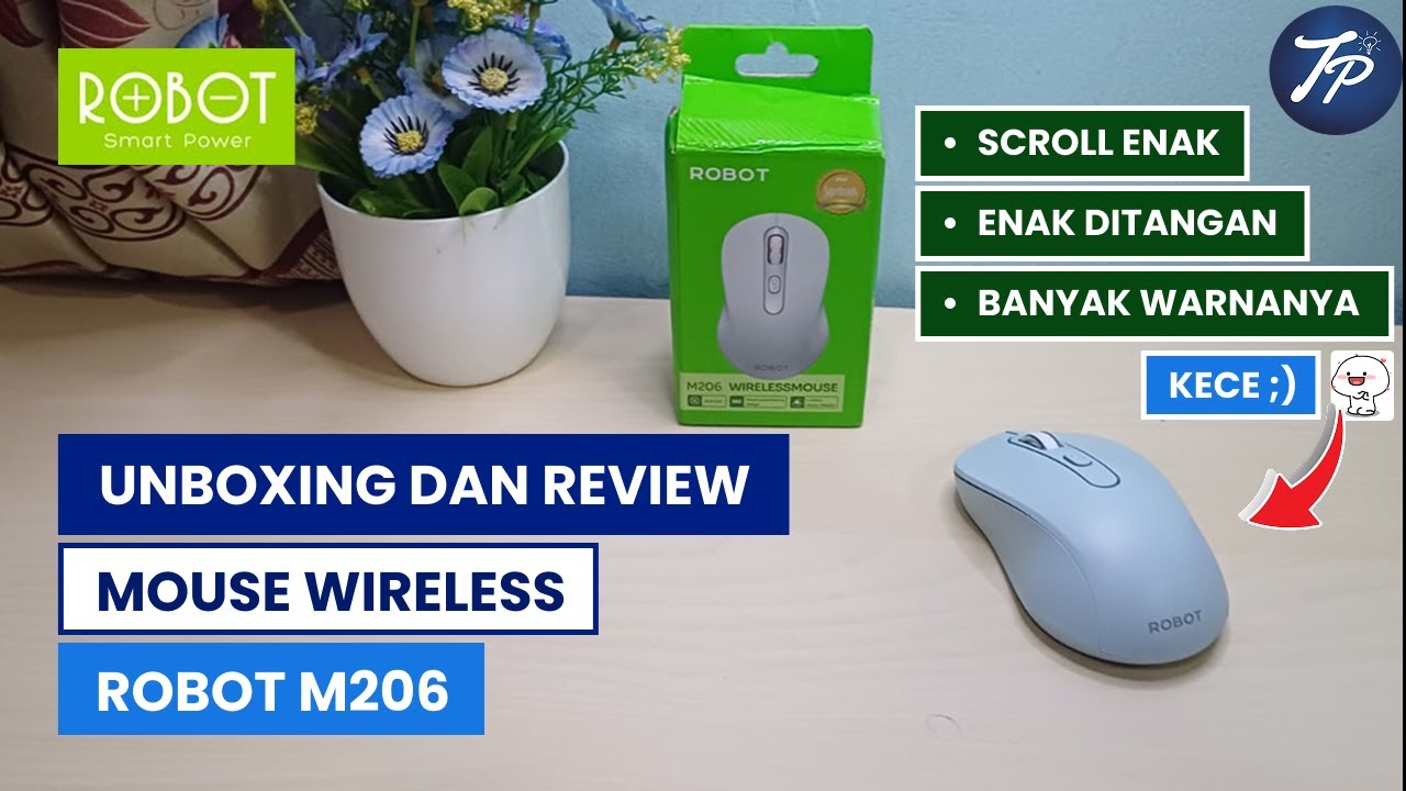 Unboxing Dan Review Mouse Wireless Robot M206 - YouTube